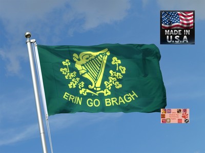 ERIN GO BRAGH Irish IRELAND FOREVER In/outdoor Super-Poly FLAG BANNER ...