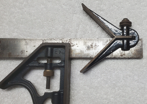 Union Tool Co. & Stanley Vintage Combination Square Head Protractor ...
