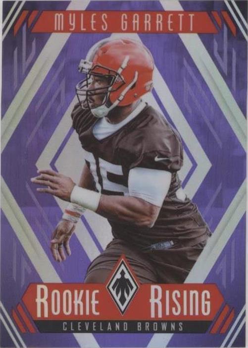 2017 Panini Phoenix - Rookie Rising Myles Garrett #RR-1 Purple /75 (RC ...