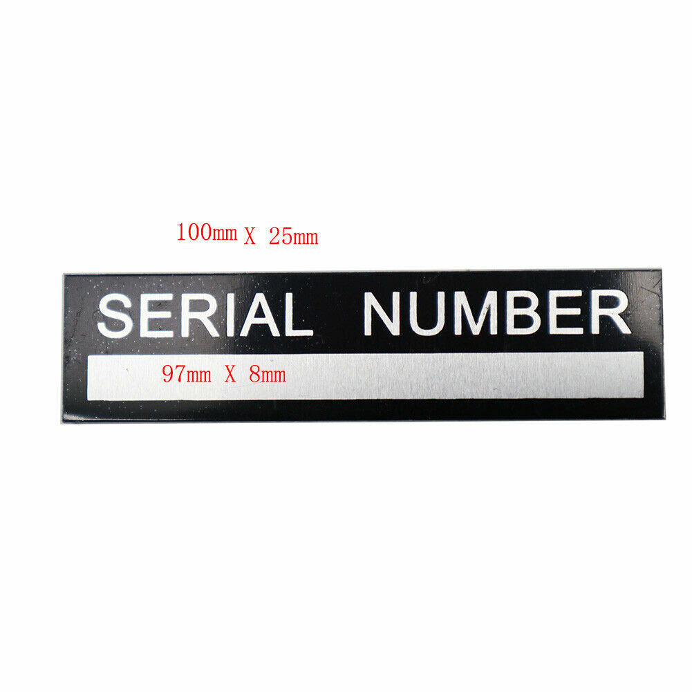 Simple CAR Serial Number VIN Plate Blank VIN PLATE For Trailer | eBay