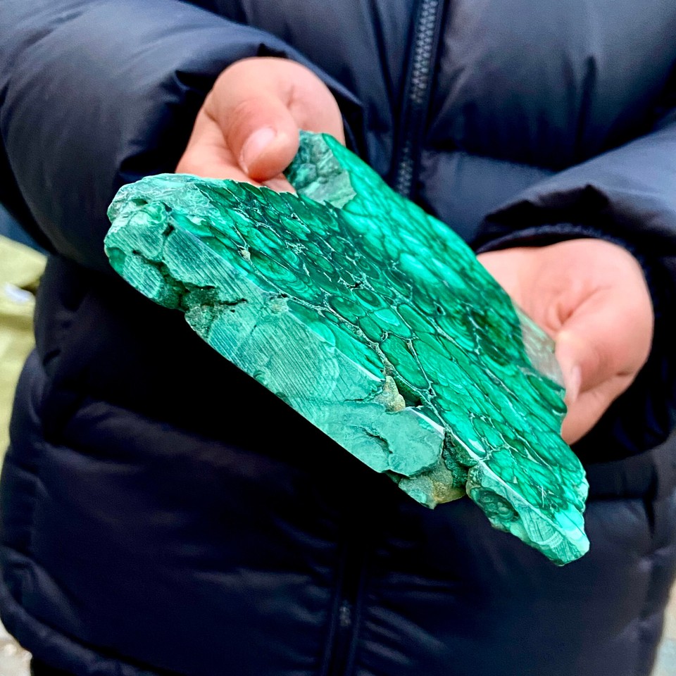 1.4LB Natural Malachite Flake Quartz Crystal Luster Mineral Samples ...