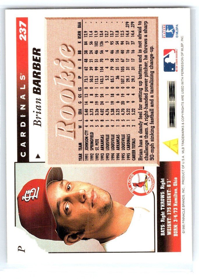 Brian Barber 1996 Score #237 | eBay