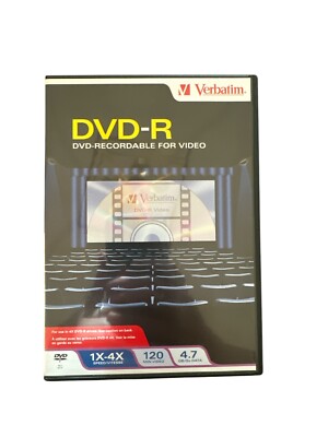 Verbatim DVD-R Recordable For Video Movie Images 120 Mins 4.7 GB New ...