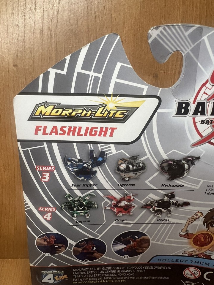 Bakugan Morph-Lite Fear Ripper Flashlight Tech 4 Kids 2010 Bubble Flaws ...