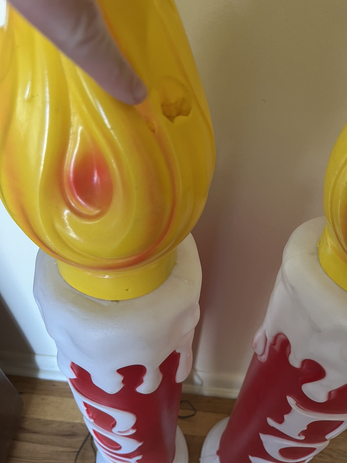 Vintage 40” NOEL Candles Empire Blow Mold Christmas Yard Decorations ...
