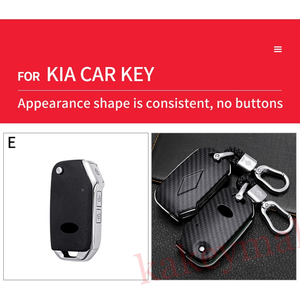 Car Key Ring Fob Case Cover Shell Holder For Kia K3 K5 Forte Optima ...