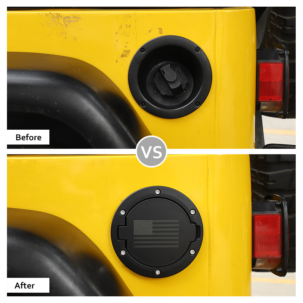 1x Exterior Door Fuel Tank Cover Gas Cap For Jeep Wrangler TJ 1997-2006 ...