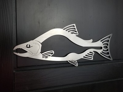 Sockeye Salmon Stainless Steel Metal Fishing Sign | eBay