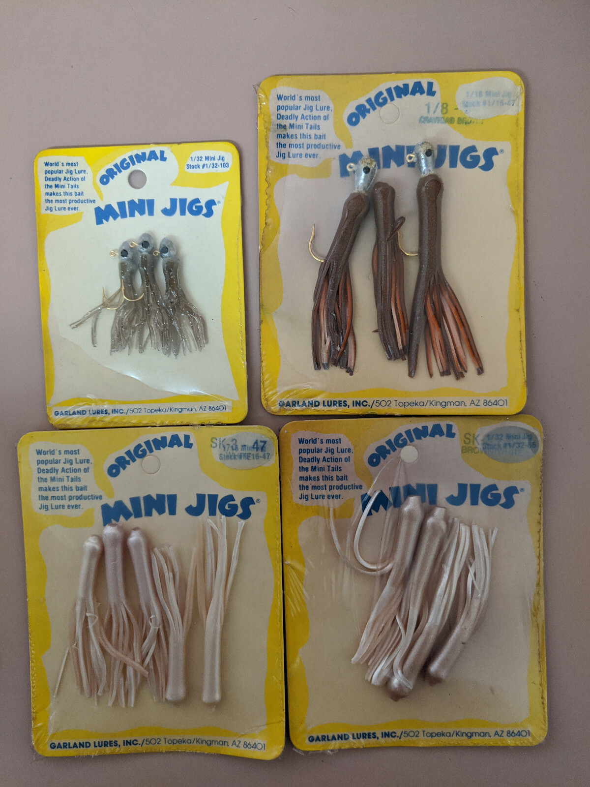 New Vintage Lot of 4 Packs of Garland Lures Original Mini Jigs | eBay