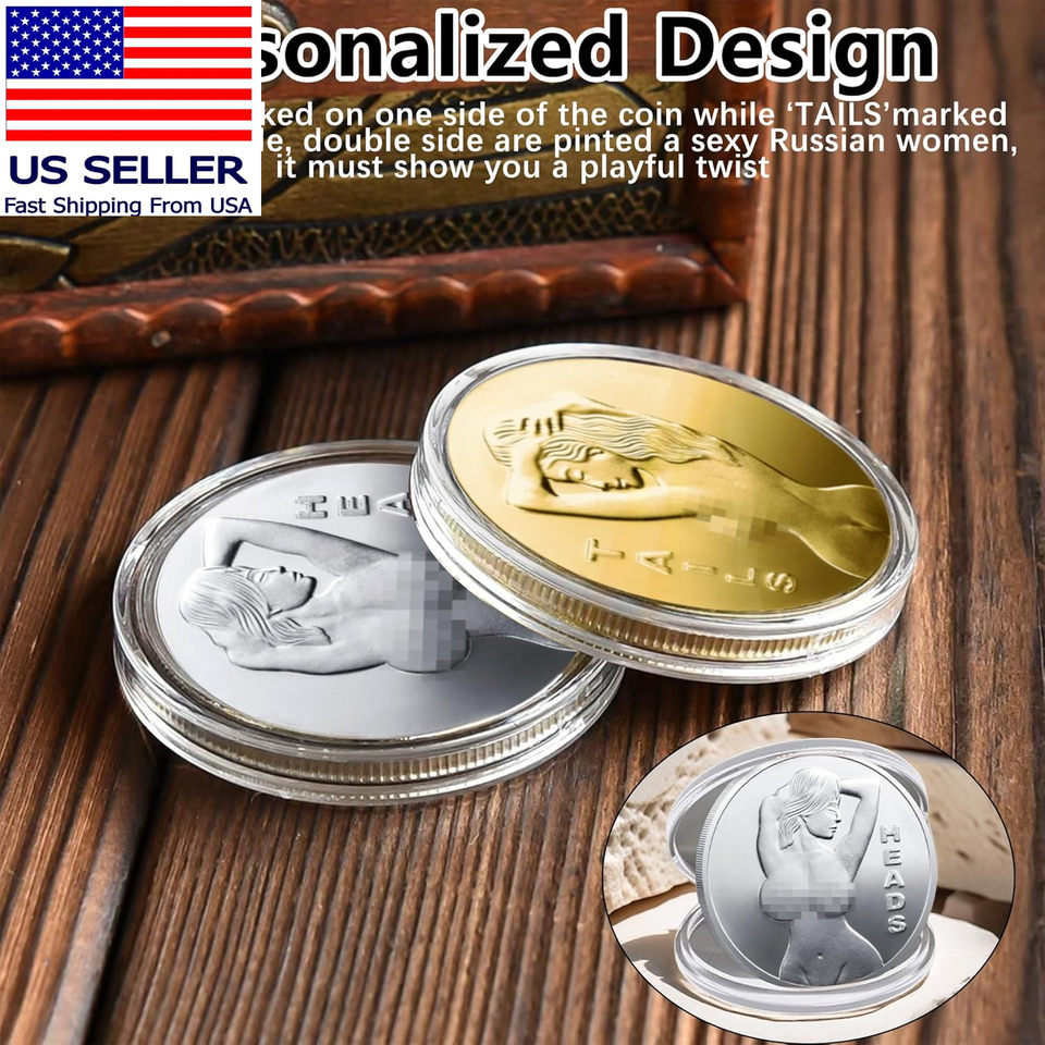 2025 Lucky Cion Heads and Tails Token Double Side Sexy Woman Double Side Challen | eBay UK