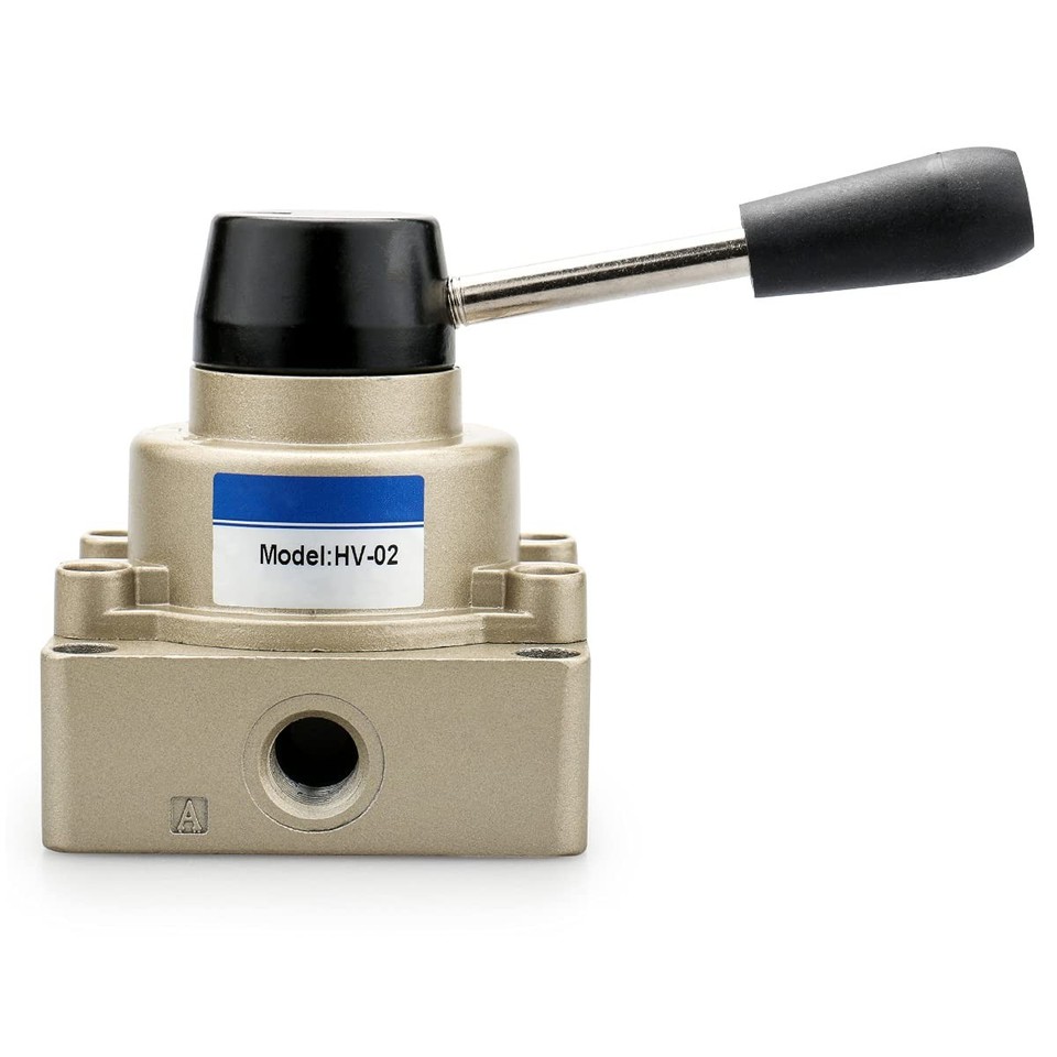 Rotary lever hand valve HV-02 PT1/4 Flow Control 3 Position 4 Way | eBay