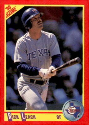1990 Score #426 Rick Leach - Texas Rangers | eBay