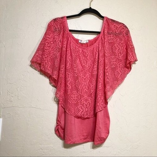 Carol Rose Womens Top Small Lace Layered Shirt | eBay