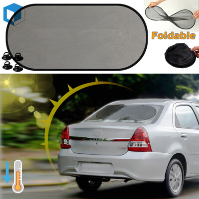 Auto Car Rear Back Window Anti-UV Sun Shade Cover Visor Mesh Shield UV ...