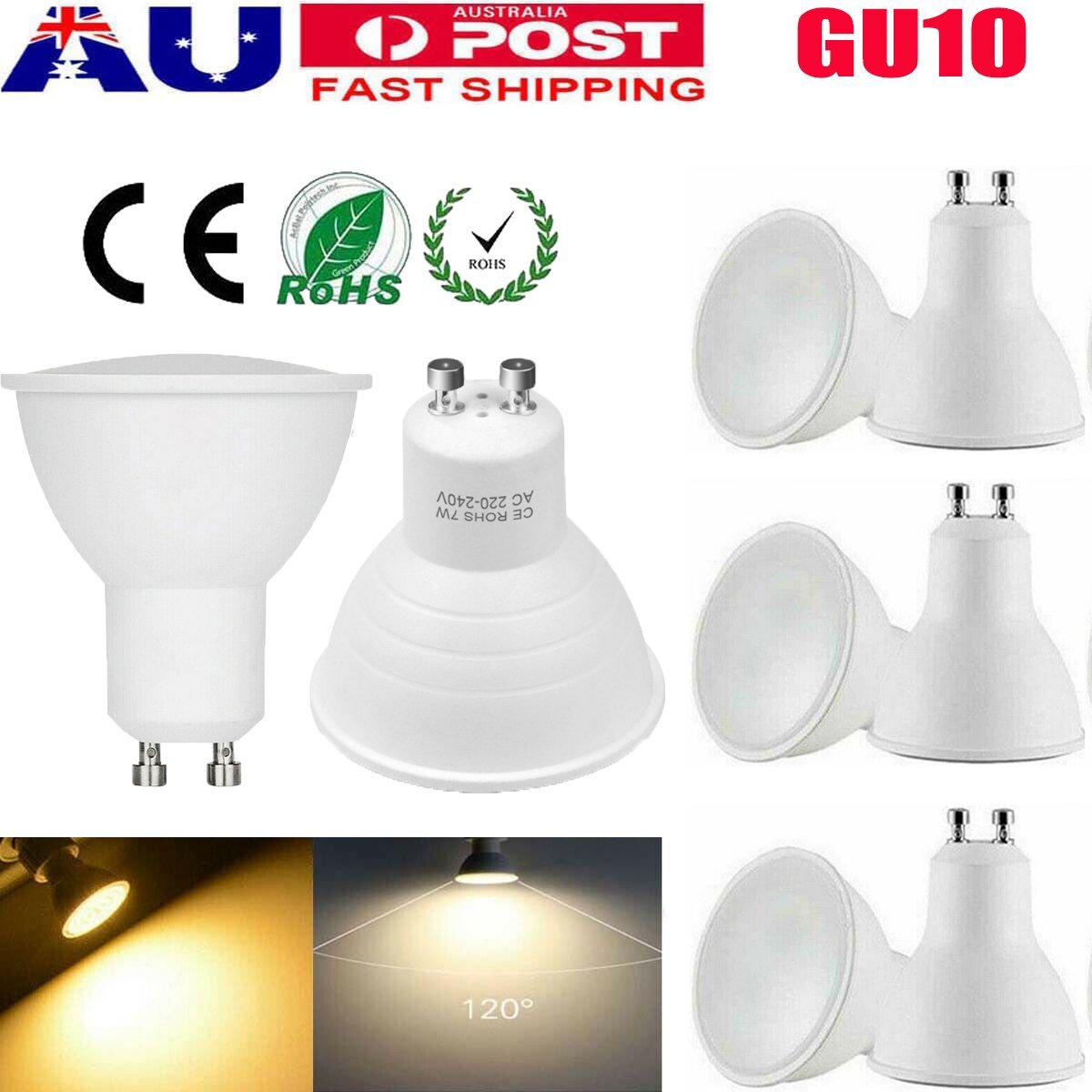 4-12PCS DownLight Spot Light Ultra Bright GU10 LED Globe Bulb eam Bulk ...