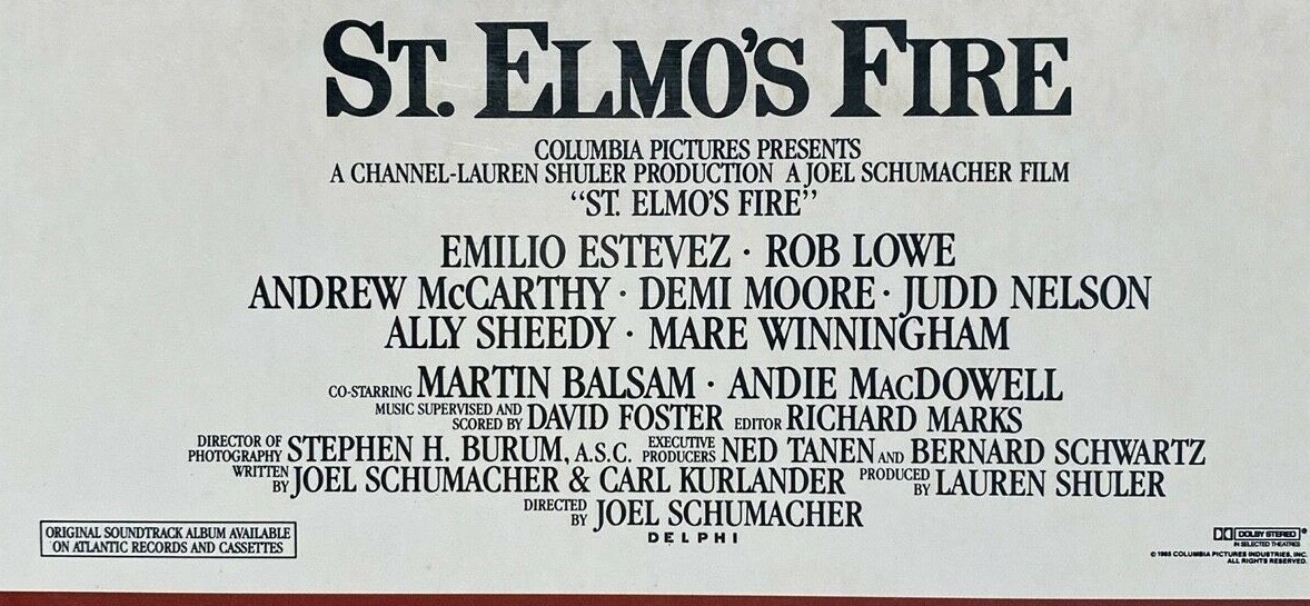 ST. ELMO'S FIRE ORIGINAL 1985 VINYL 829421812616| eBay