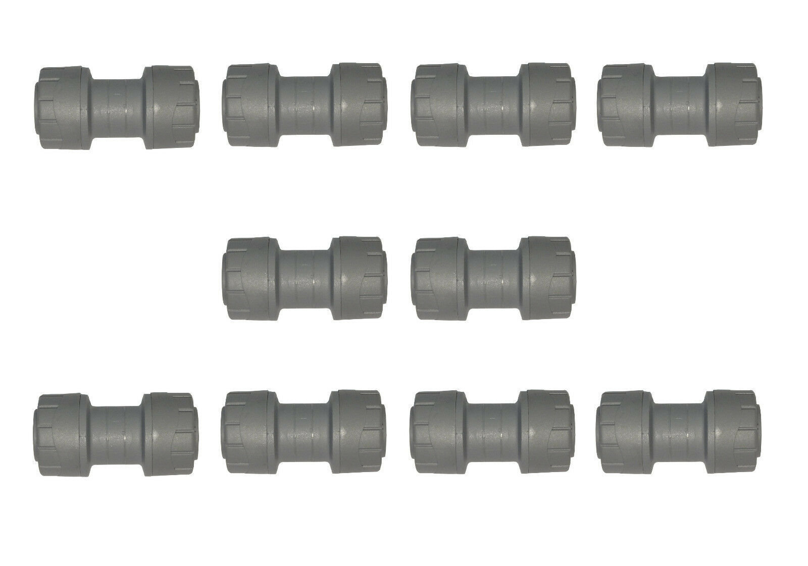 15mm Polyplumb Straight Couplers PB015 Push-Fit Plastic Plumbing ...