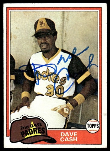 1981 Topps Baseball Card Dave Cash San Diego Padres #707 Signed | eBay