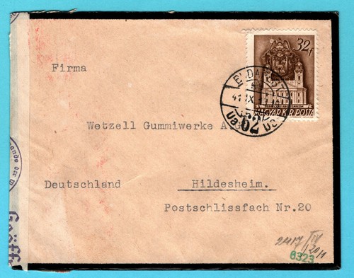 OPC 1913 German Censor Morning Cover Hungary to Germany | eBay