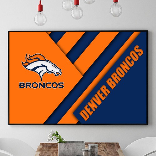 Denver Broncos Design NFL Football Home Decor Wall Art Print Poster ...