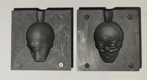 3D Alien Skull Graphite Mold | eBay