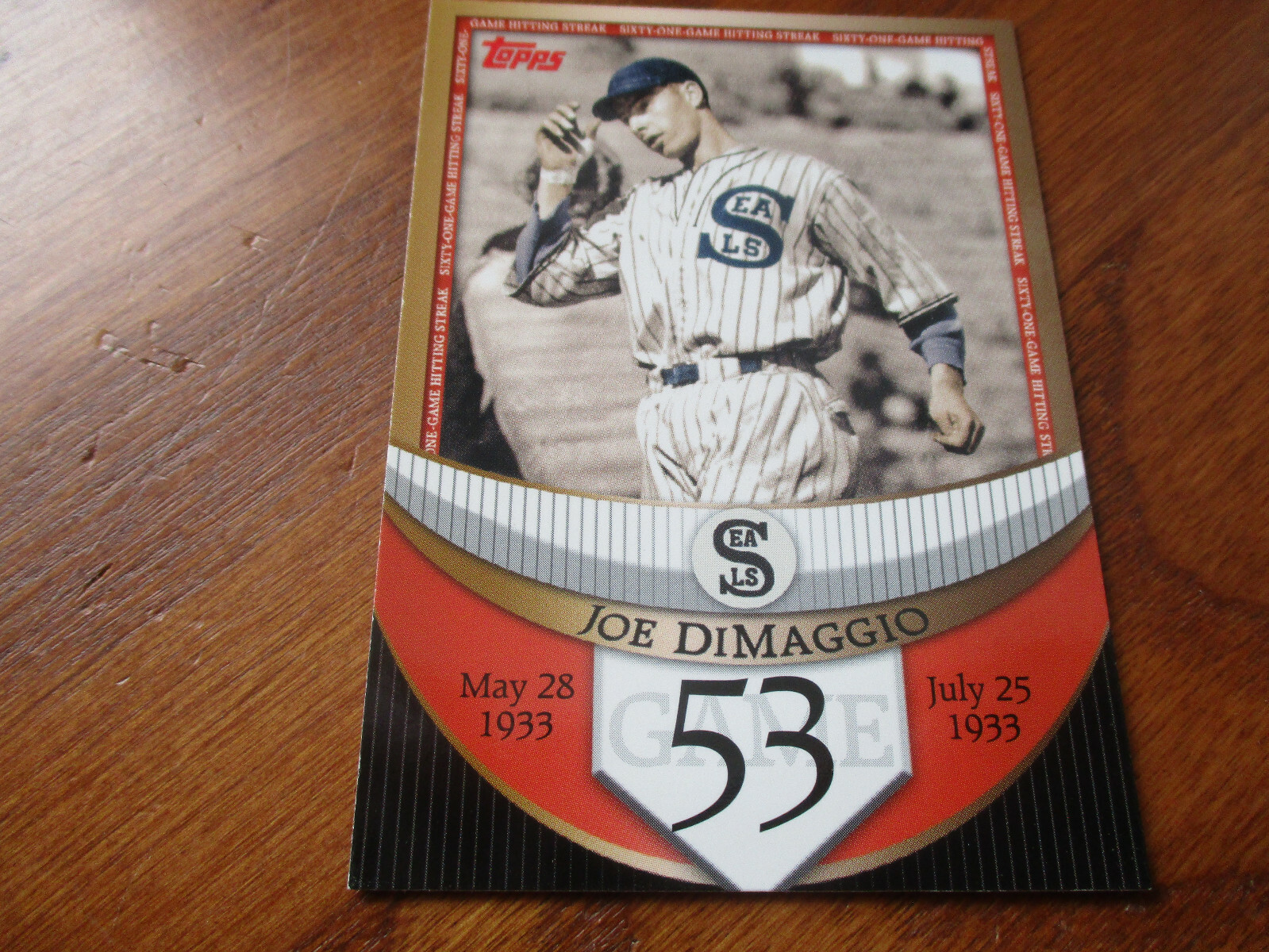 joe dimaggio (NEW YORK YANKEES) 2007 TOPPS THE STREAK INSERT CARD #JD53 ...