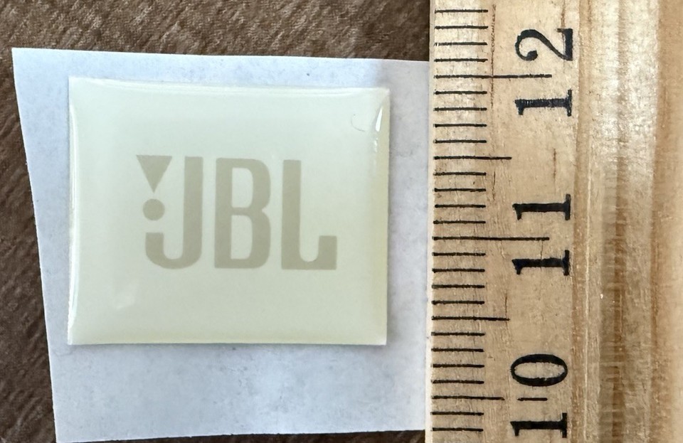 JBL - Speaker Badge - Logo - Square - White - Grill Emblem - Authentic ...