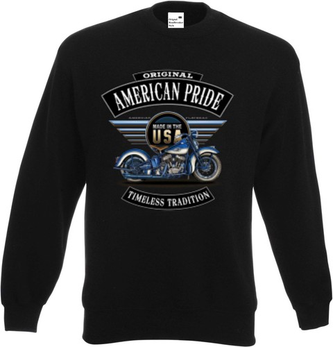 Sweatshirt Black V Twin Biker Chopper & Motorcycle Design Model Blue ...