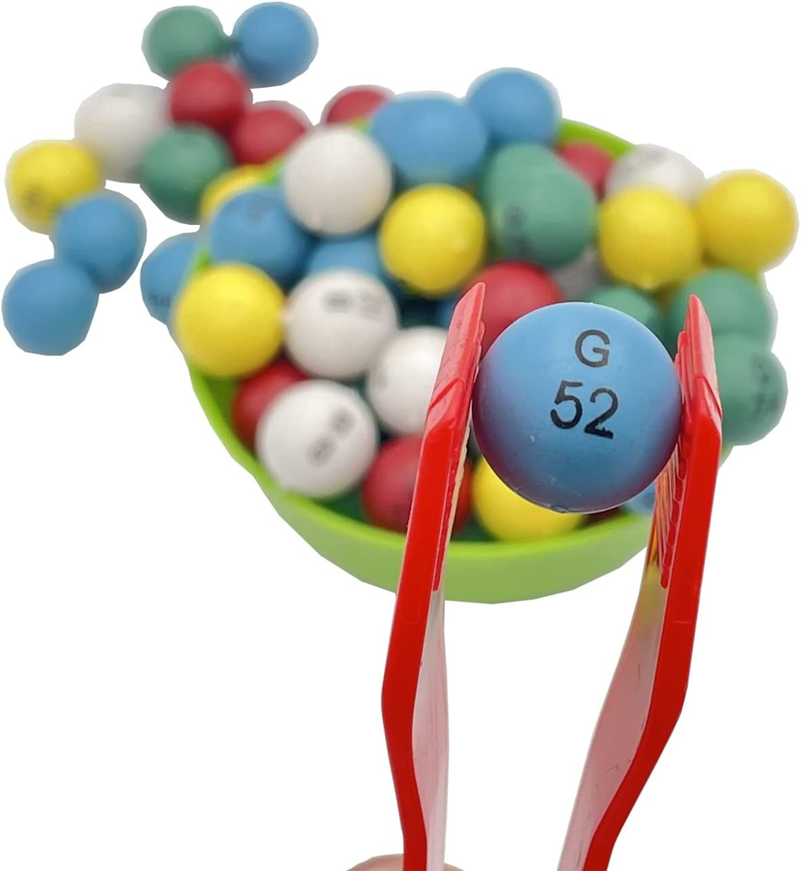 3/5 Inch Multicolored Plastic Bingo Balls,75 Count, Perfect for Bingo ...