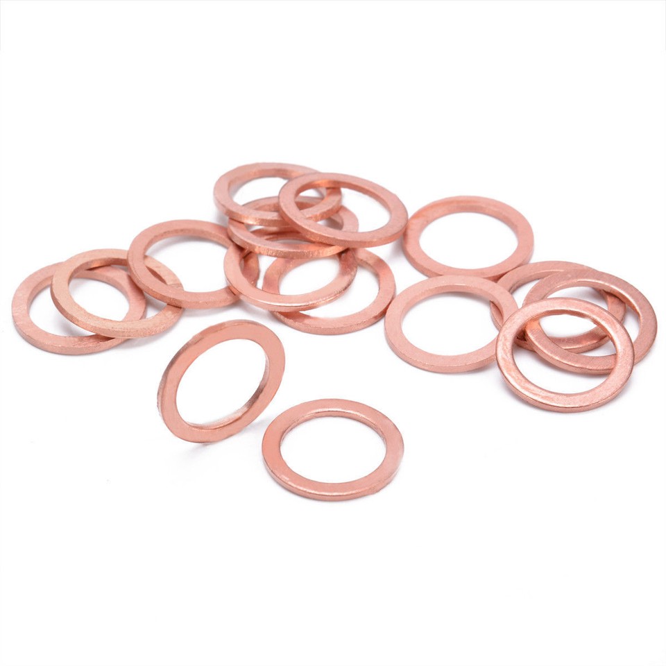 15pcs Motorcycle Bike Car Brake Line Bolt Copper Crush Washers Kit M10 ...