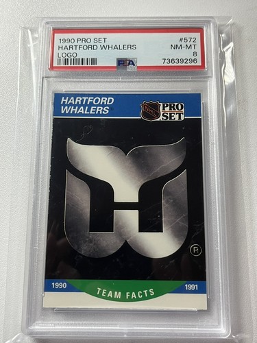 1990-91 Pro Set Hockey Card Hartford Whalers Logo Hartford Whalers #572 ...