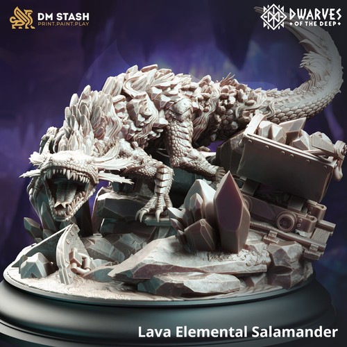 Lava Elemental/DND miniature/DM Stash/3DPrinted/Wargaming/Tabletop ...