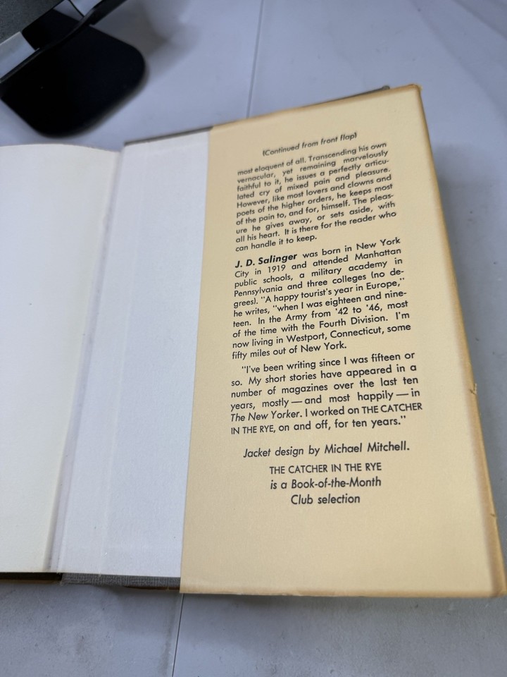 The Catcher in the Rye 1951 J. D. Salinger Vintage Hardcover /w DJ | eBay