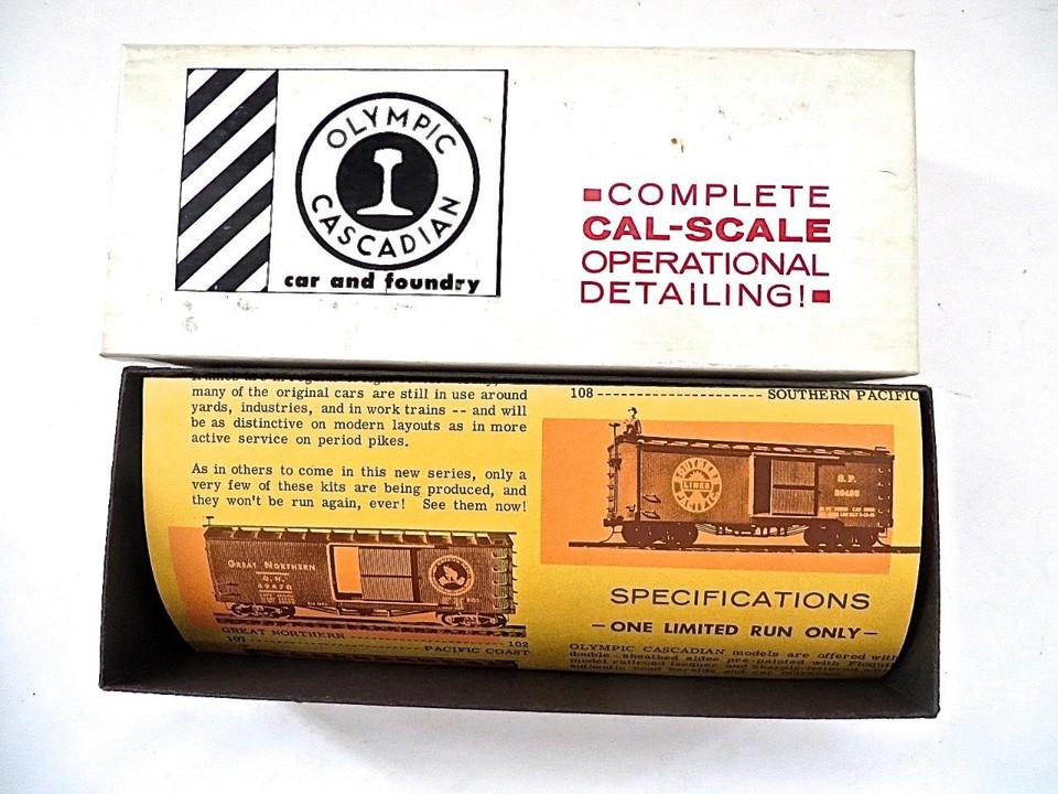 HO Craftsman Olympic Cascadian #102 Great Northern Box Car Kit New OS ...