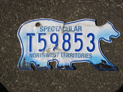 NorthWest Territories Bear License Plate Aurora Borealis NWT Canada ...
