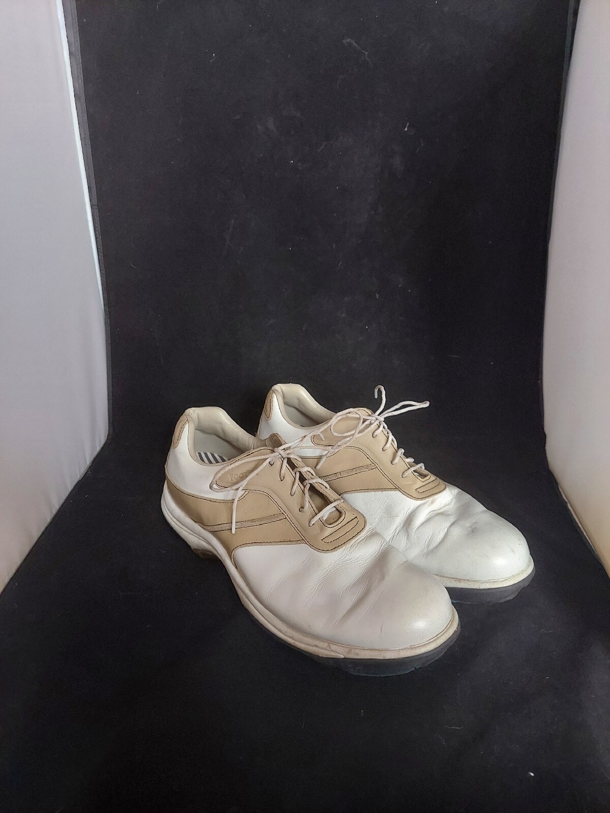 Footjoy Women Size 11 M Contour Series White With Tan Golf Shoes | eBay