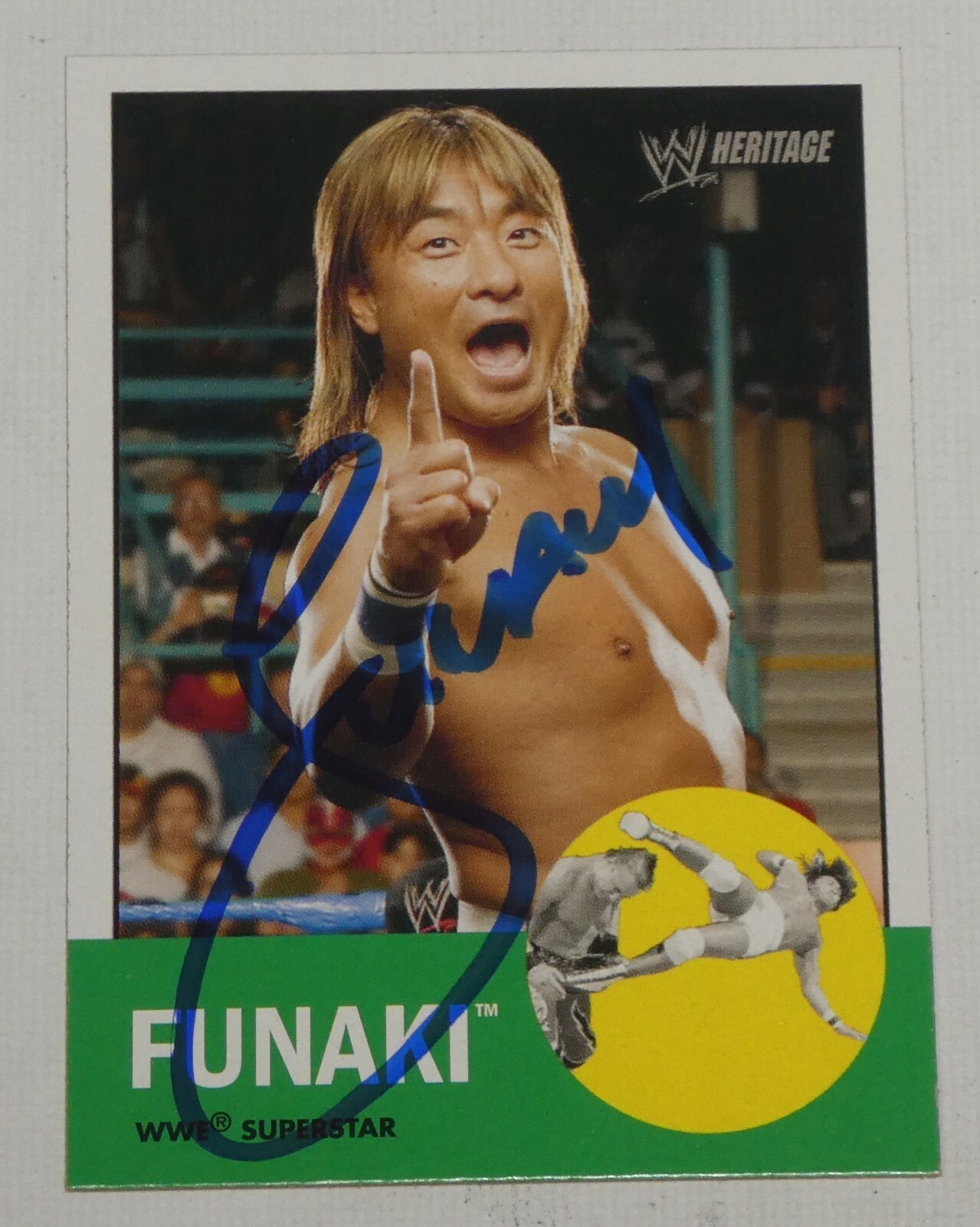 Funaki Signed 2006 Topps Heritage II WWE Card #38 Pro Wrestling ...