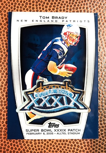 TOM BRADY-2010 PATRIOTS TOPPS SUPER BOWL XXXIX LOGO PATCH INSERT (🔥HARD ...