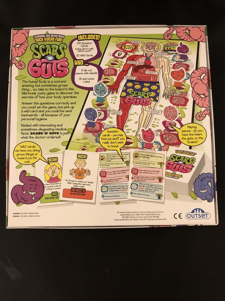 Educational board game Scabs N Guts the medical fact based Board game ...