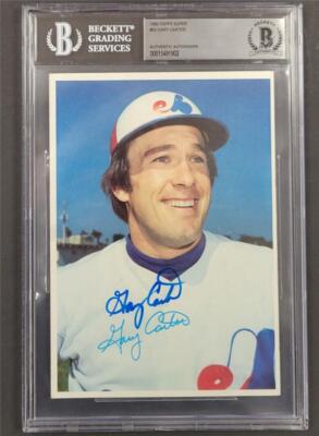 Gary Carter signed 1980 Topps Super #52 Montreal Expos 5x7 card auto ...