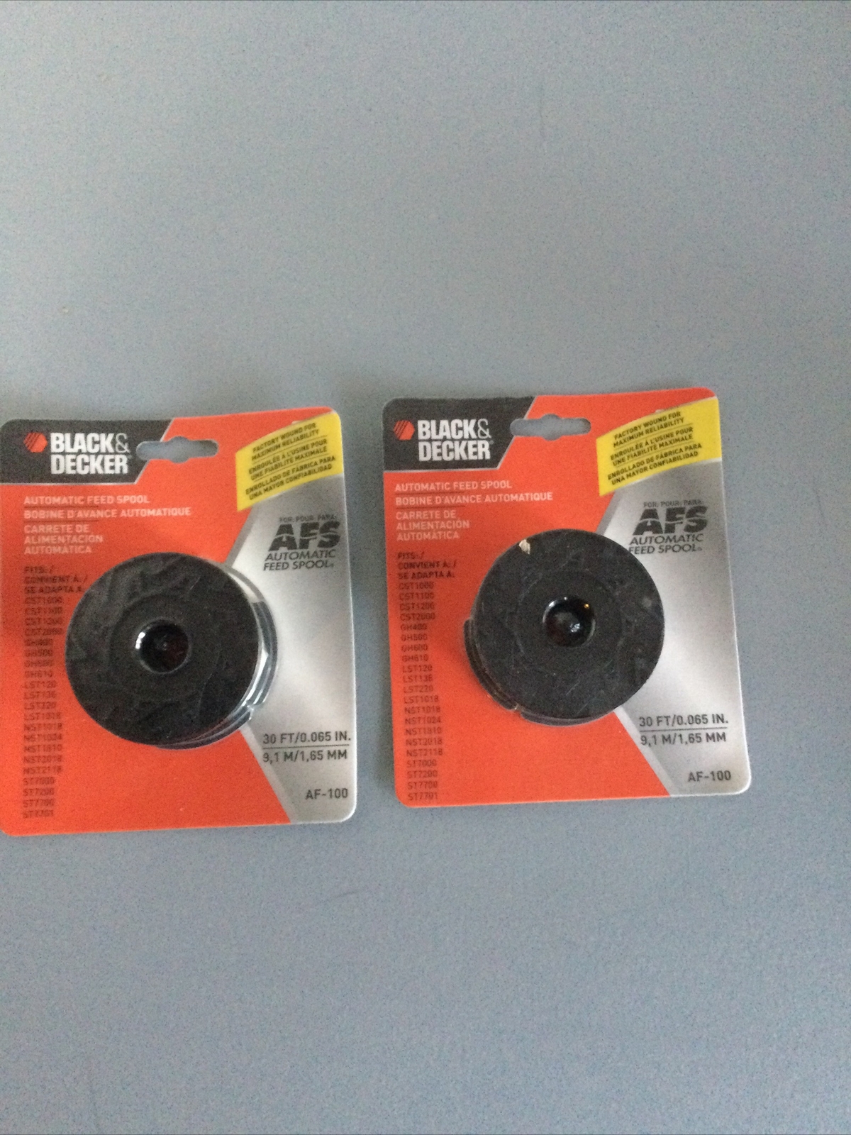 BLACK & DECKER TRIMMER LINE SPOOL, .065" AF-100 Lot of 2 8710783018339 ...