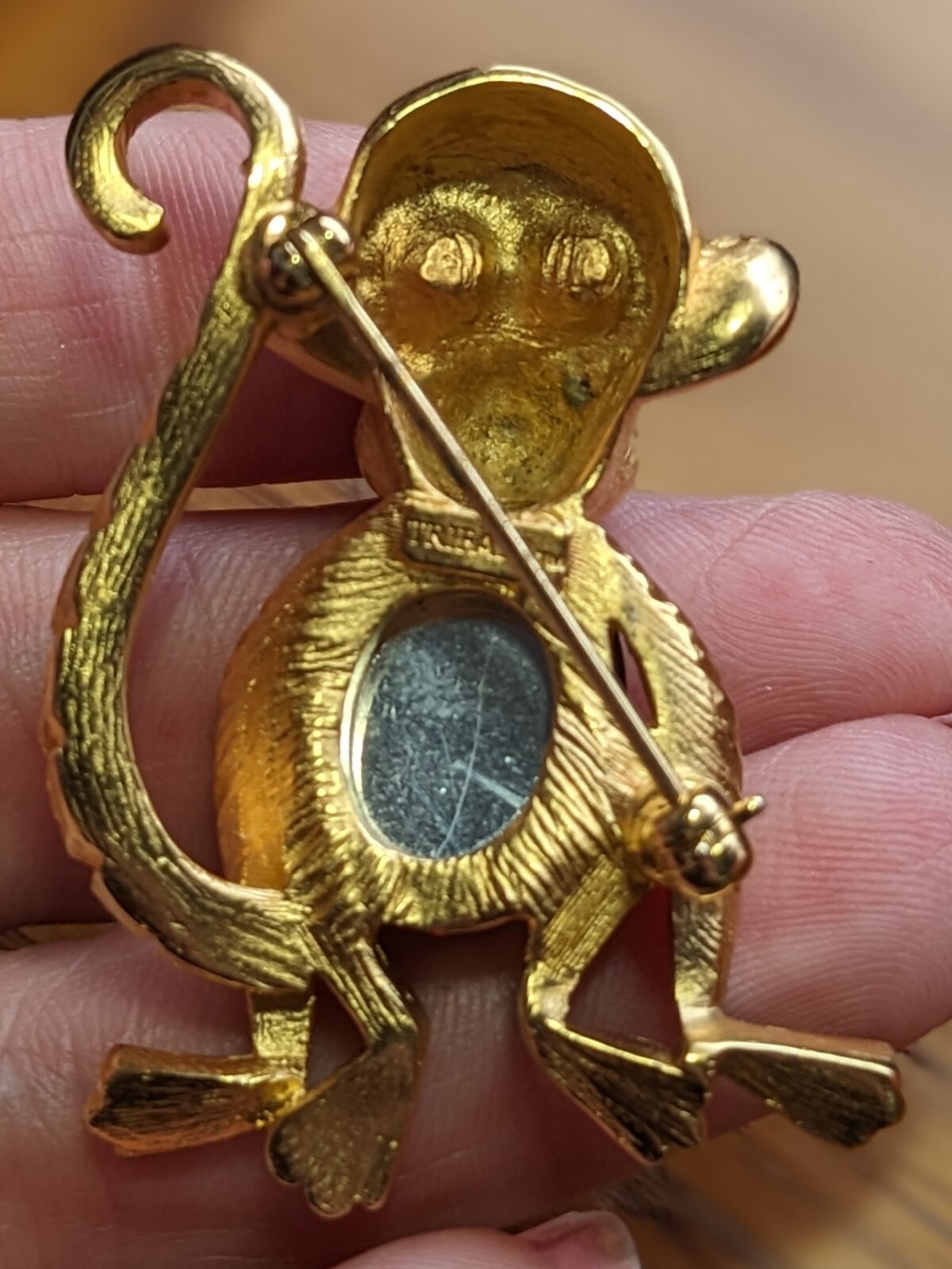 Vintage Jelly Belly Trifari Monkey - Gem