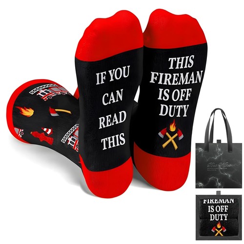 Firefighter Gifts for Men Firefighter Socks for Fireman Funny Gift for ...
