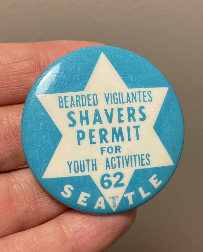 Bearded Vigilantes button Shavers Permit for Youth Activities 1962 ...