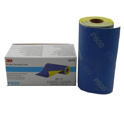 3M 35112 Grippy Sanding Cloth Half Sheet P800 139 x 114mm 20 Pack ...