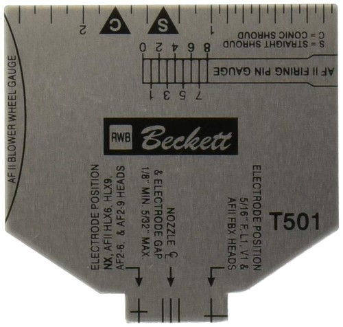 Beckett T501 Multipurpose Gauge for Oil Burners Electrode Gap and ...