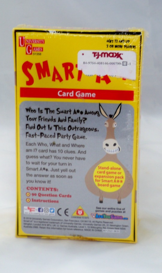 Smart Ass Card Game or Expansion Pack for Board Version Ages 12+ New ...