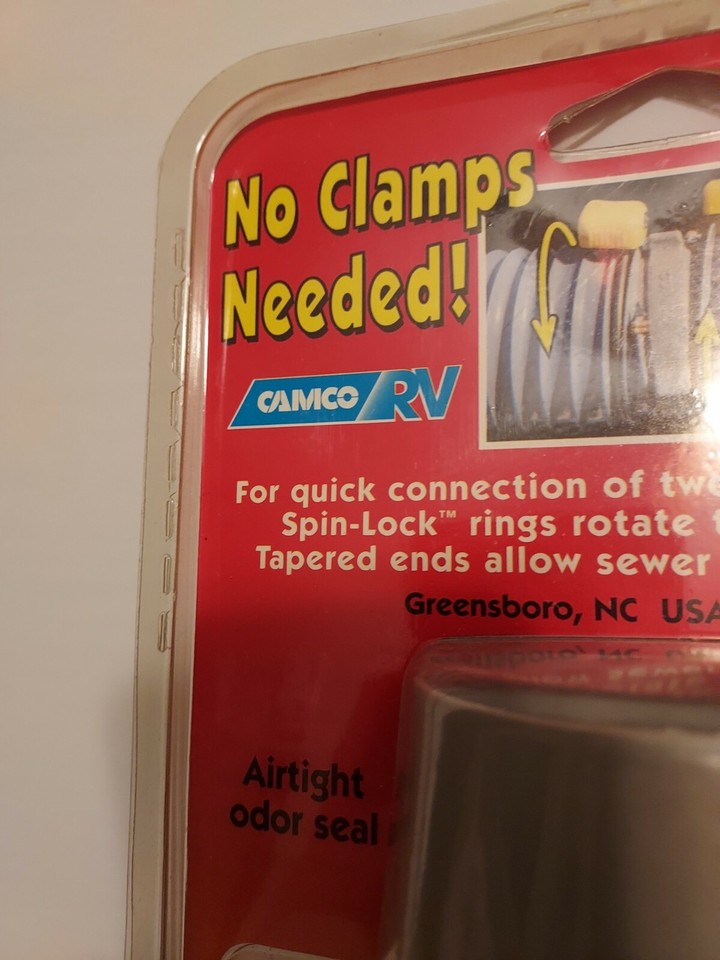 Camco 39163 Easy Slip 3" Internal Vinyl Sewer Hose Coupler New / Old ...
