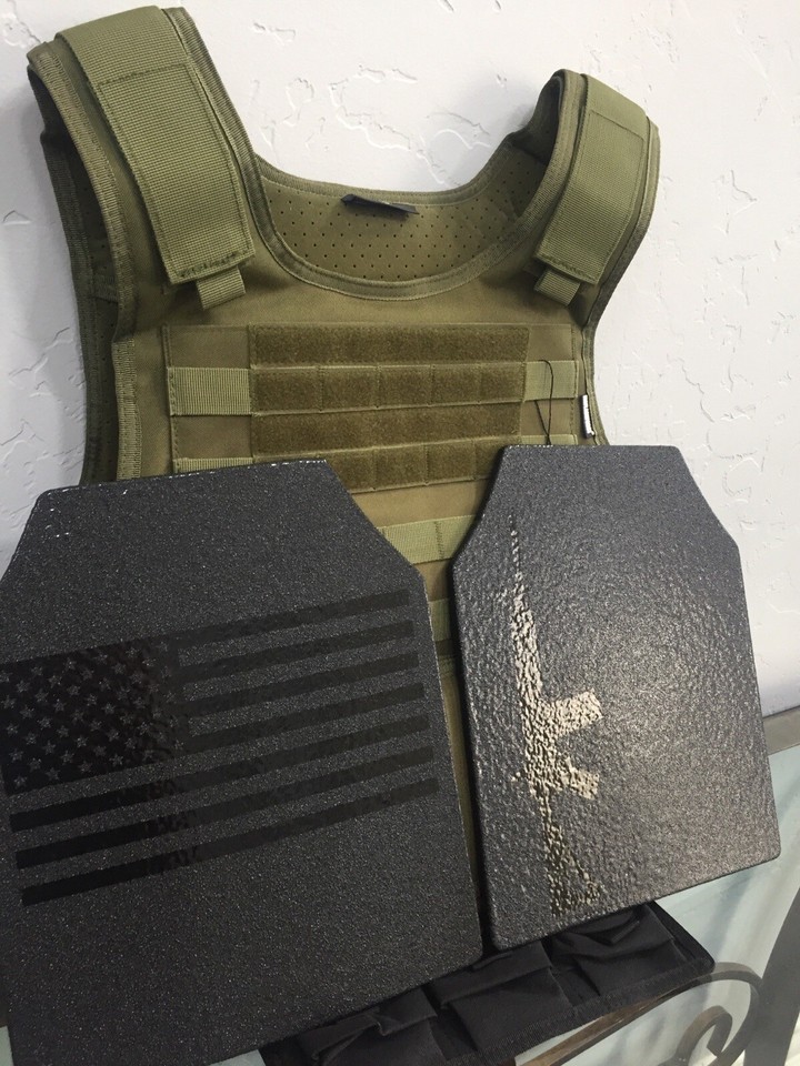 AR600 Rifle Plates Tactical Carrier lll+ Body Armor BULLETPROOF Vest 3 ...