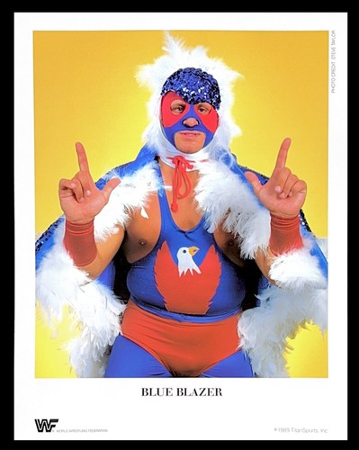 WWE BLUE BLAZER OWEN HART OFFICIAL LICENSED ORIGINAL PROMO PHOTO FROM ...